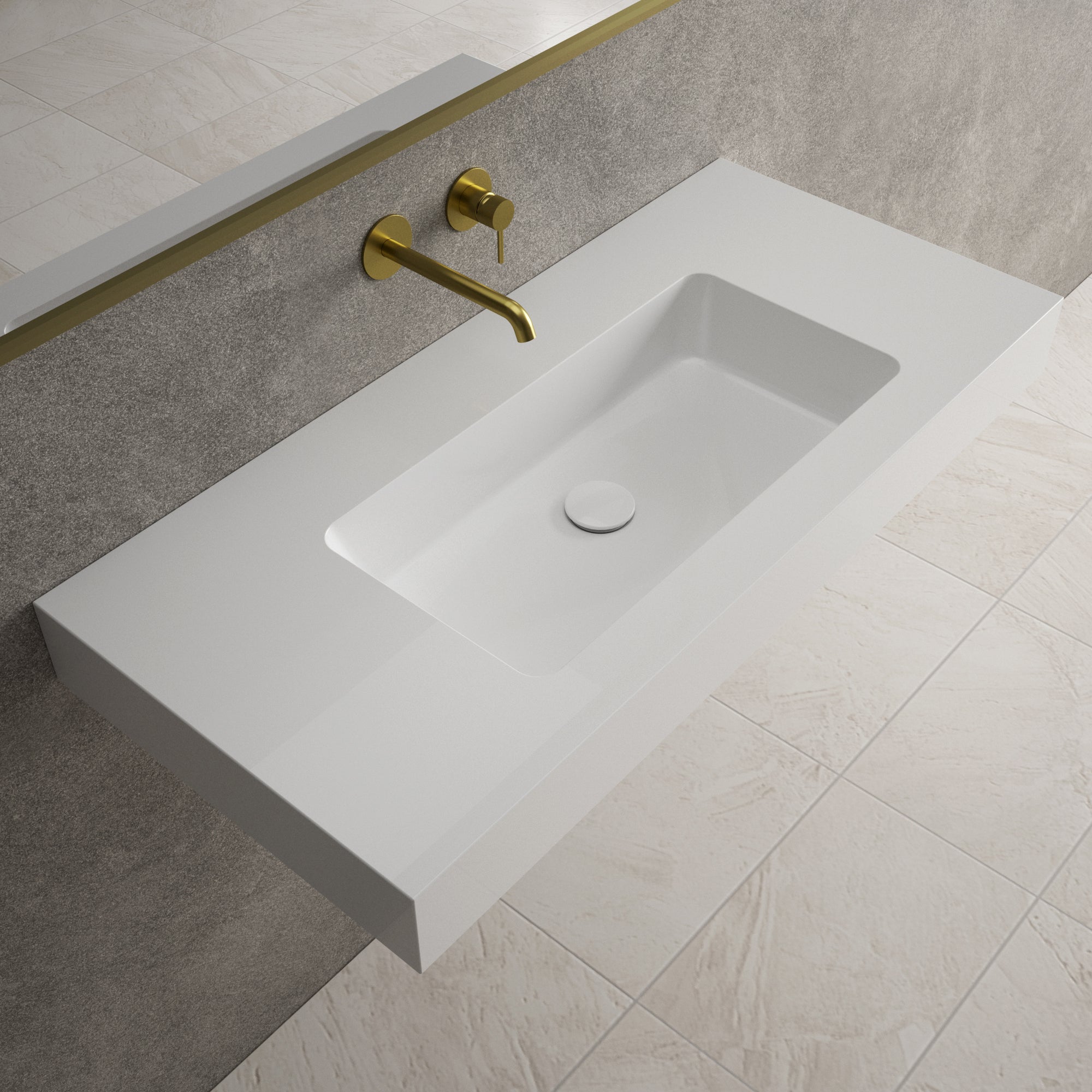 Bloc Wall Hung Basin - 1000mm | 34 St John – 34 St John Ltd