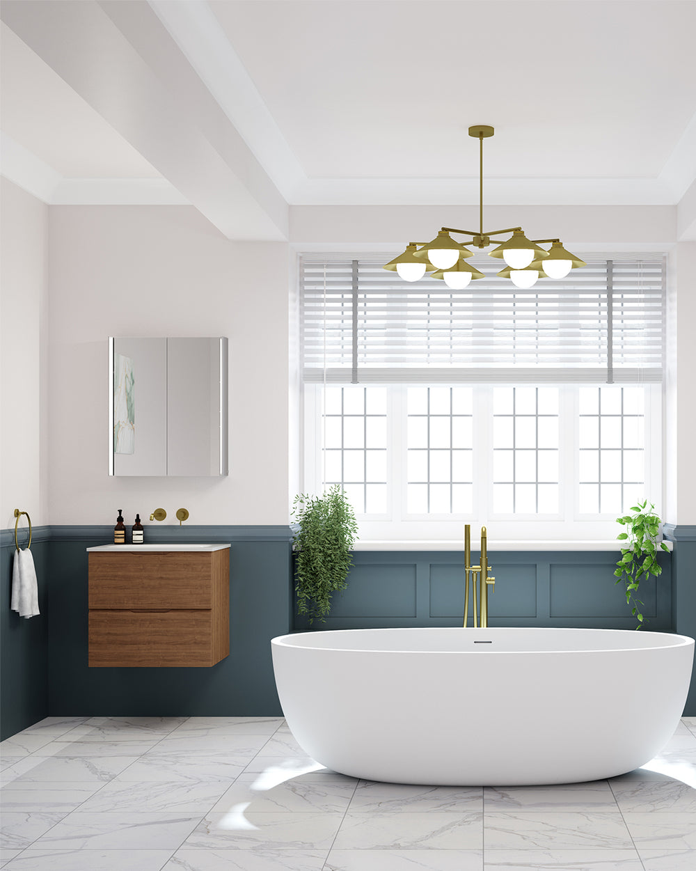 Tasca Two Drawer 600mm Vanity Unit | Walnut Finish | 34 St John