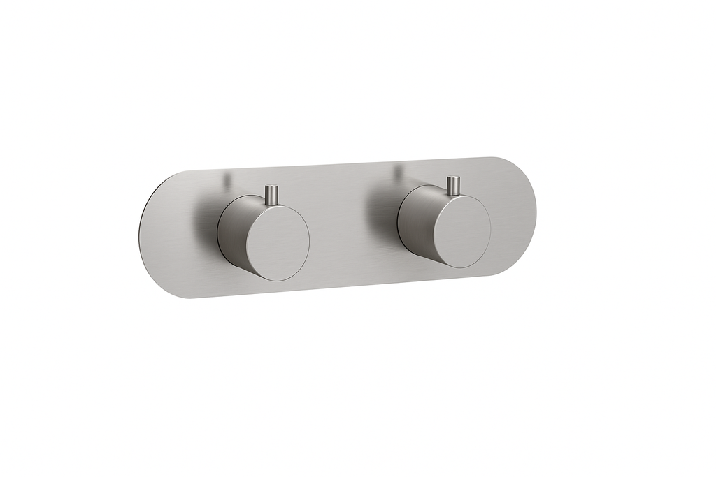 Pepe Landscape 2 Outlet Thermostatic Valve Trim Set - Inox