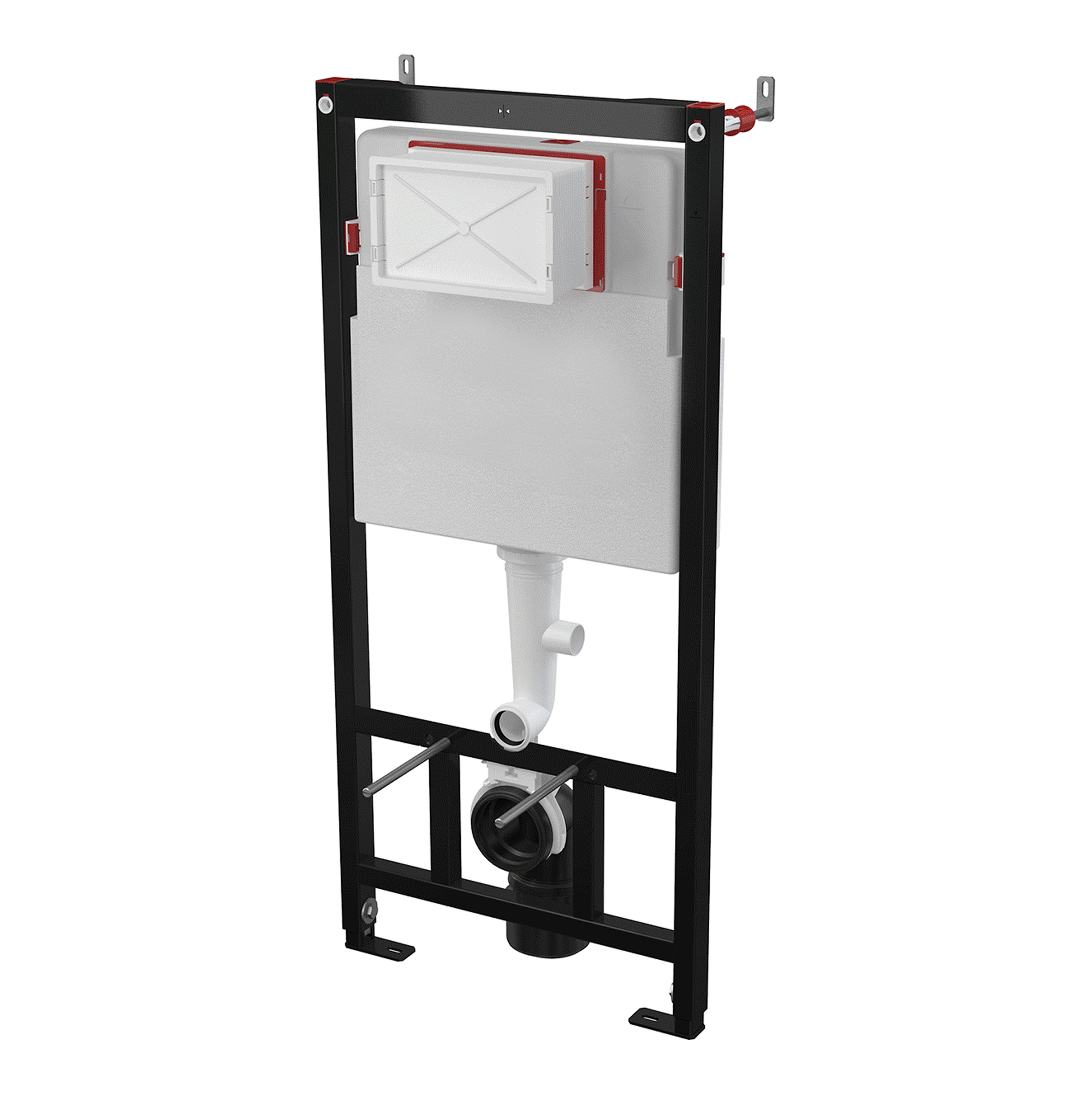 Primo Dolce Wall Hung Spiralflush Toilet Frame & Matt Black Flush Plate ...