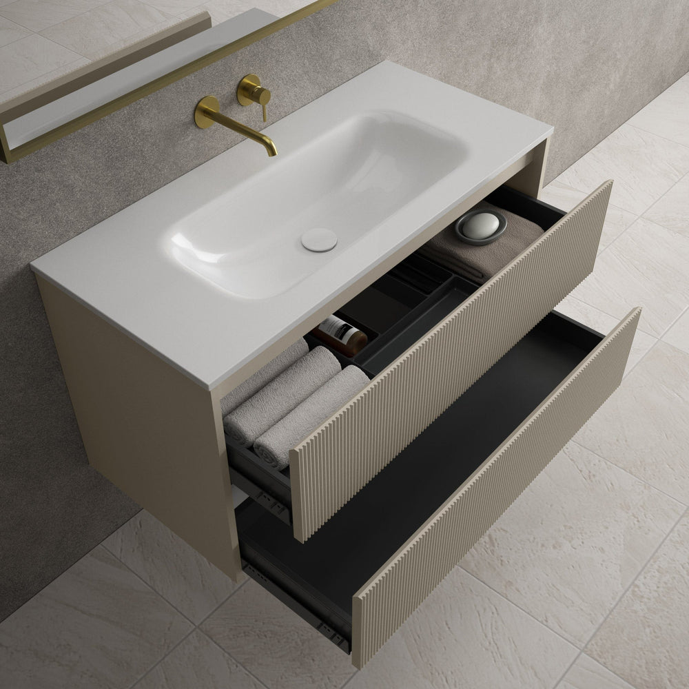 Soft Taupe Vanity Unit Basin 1000mm Scanalato | 34 St John – 34 St John Ltd