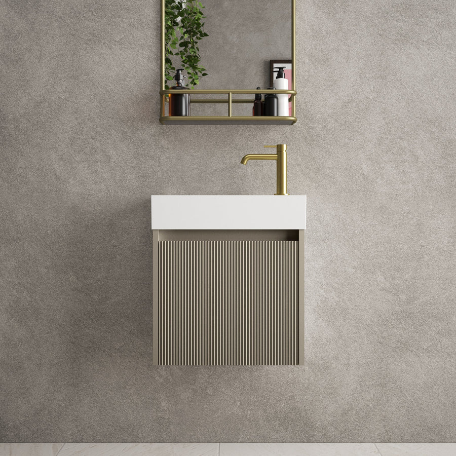 Soft Taupe Vanity Unit Double Basin 1200mm Scanalato | 34 St John