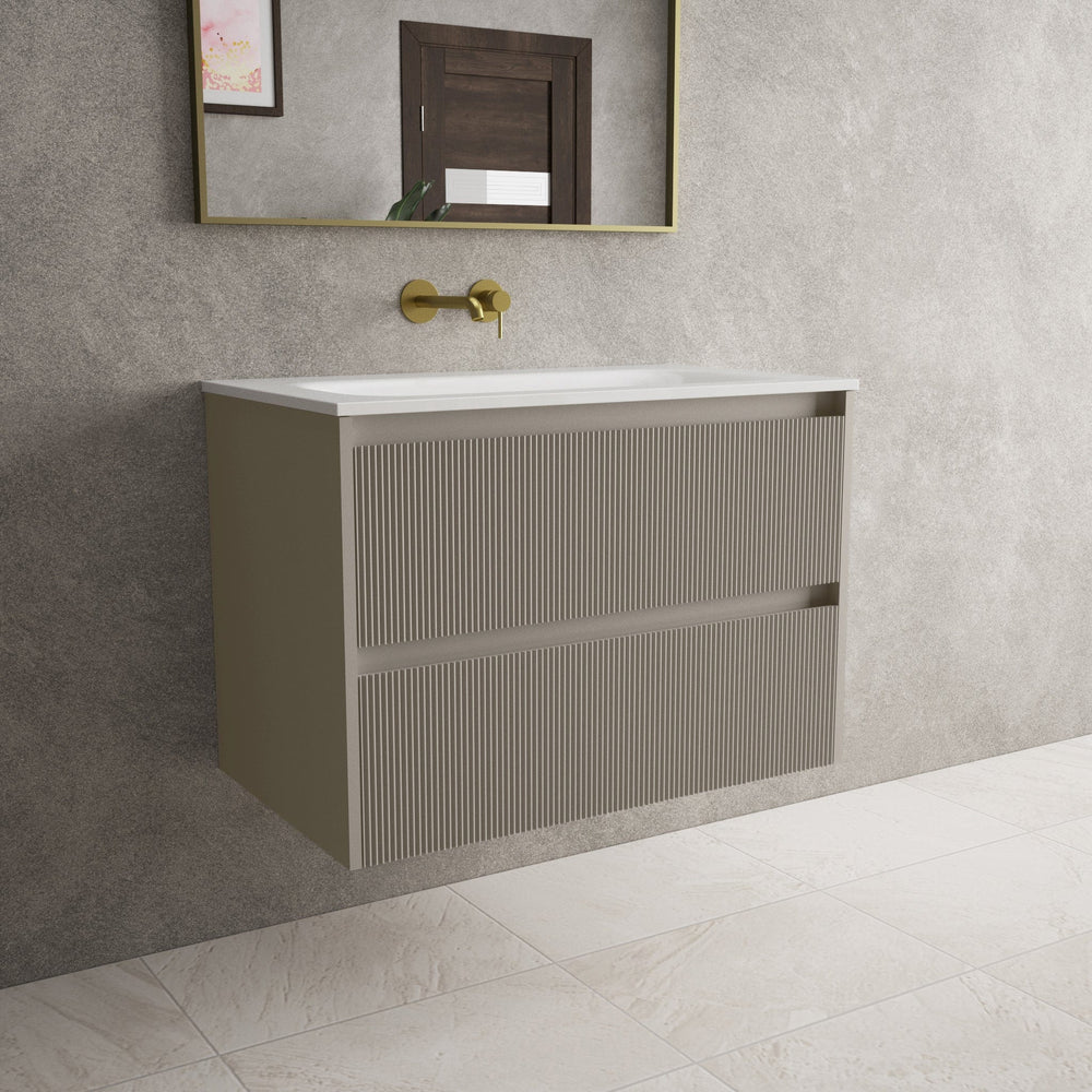 Soft Taupe Vanity Unit Basin 800mm Scanalato | 34 St John – 34 St John Ltd