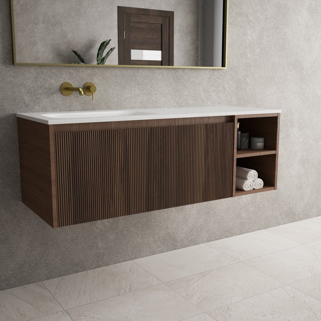 Walnut Vanity Unit Basin 1200mm Scanalato | 34 St John – 34 St John Ltd