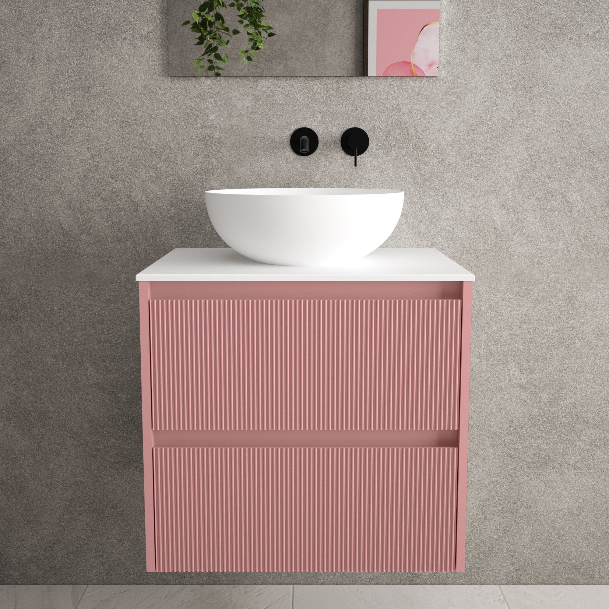 pink basin unit