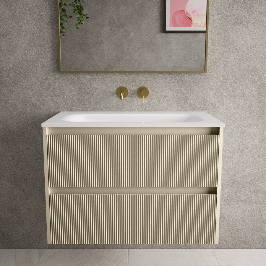 Scanalato Four Drawer Vanity Unit Double Basin Cashmere 1200mm | 34 St ...