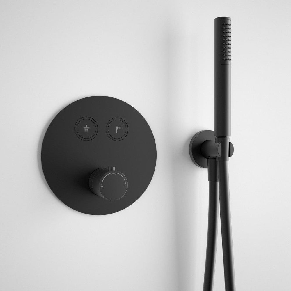 Two Way Push Button Thermostatic Shower Set With Handheld Shower And ...