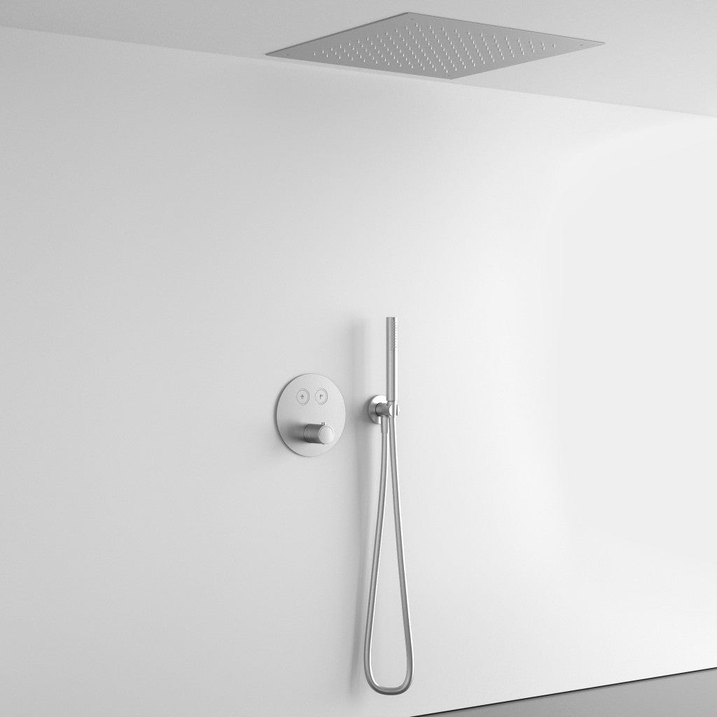 Two Way Push Button Thermostatic Shower Set With Handheld Shower ...
