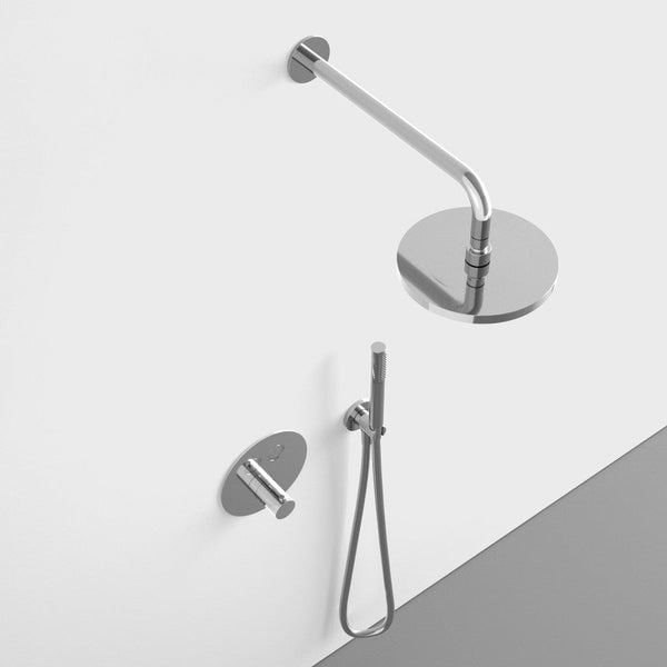 Two Way Push Button Thermostatic Shower Set With Handheld Shower Head ...