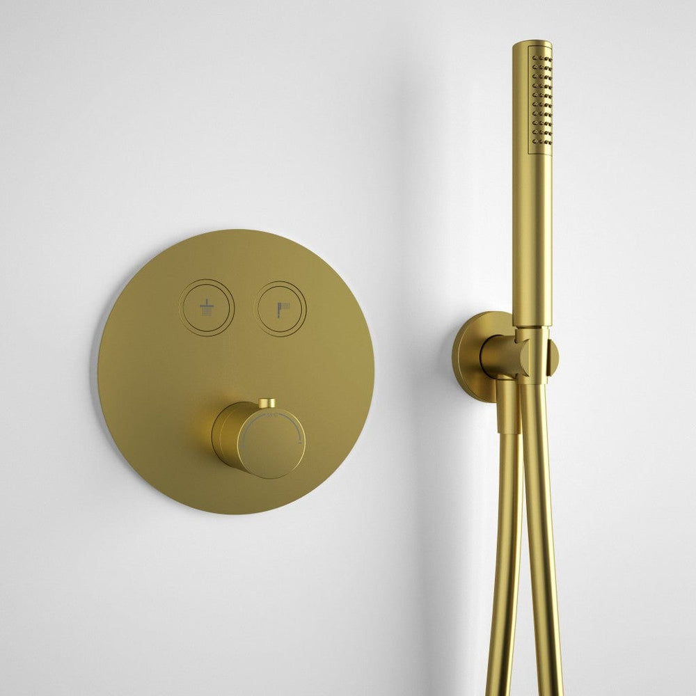 Two Way Push Button Thermostatic Shower Set With Handheld Shower ...