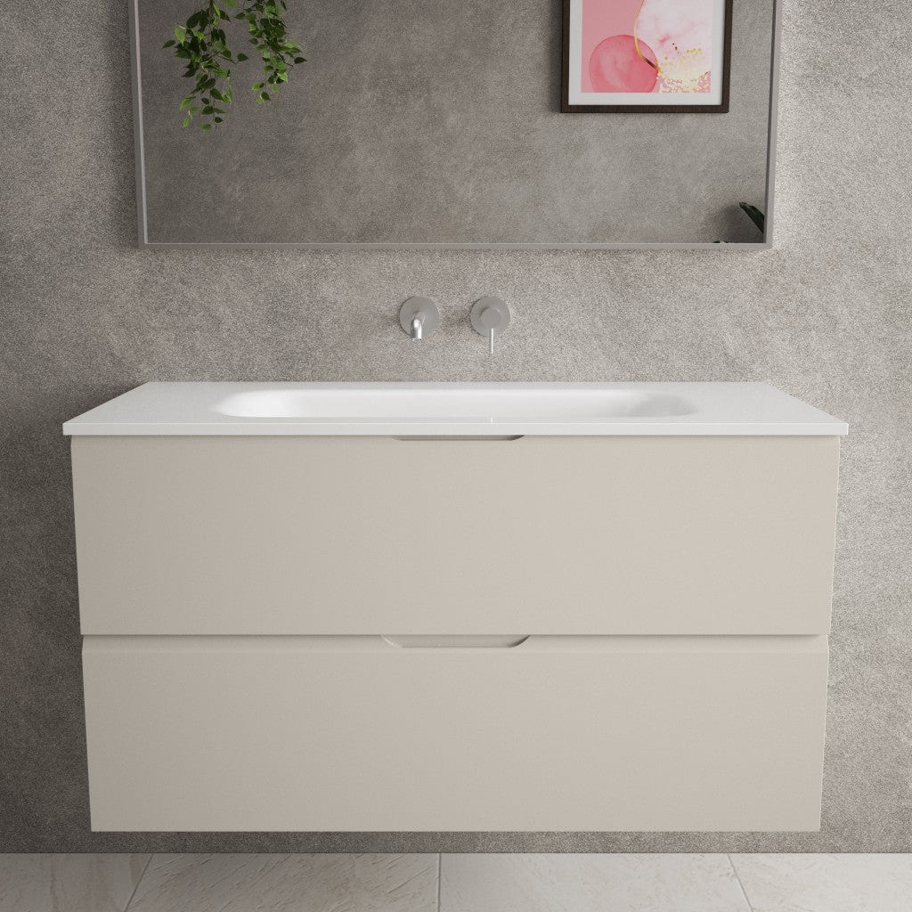 Tasca Two Drawer Vanity Unit Basin Matt Cashmere 1000mm | 34 St John