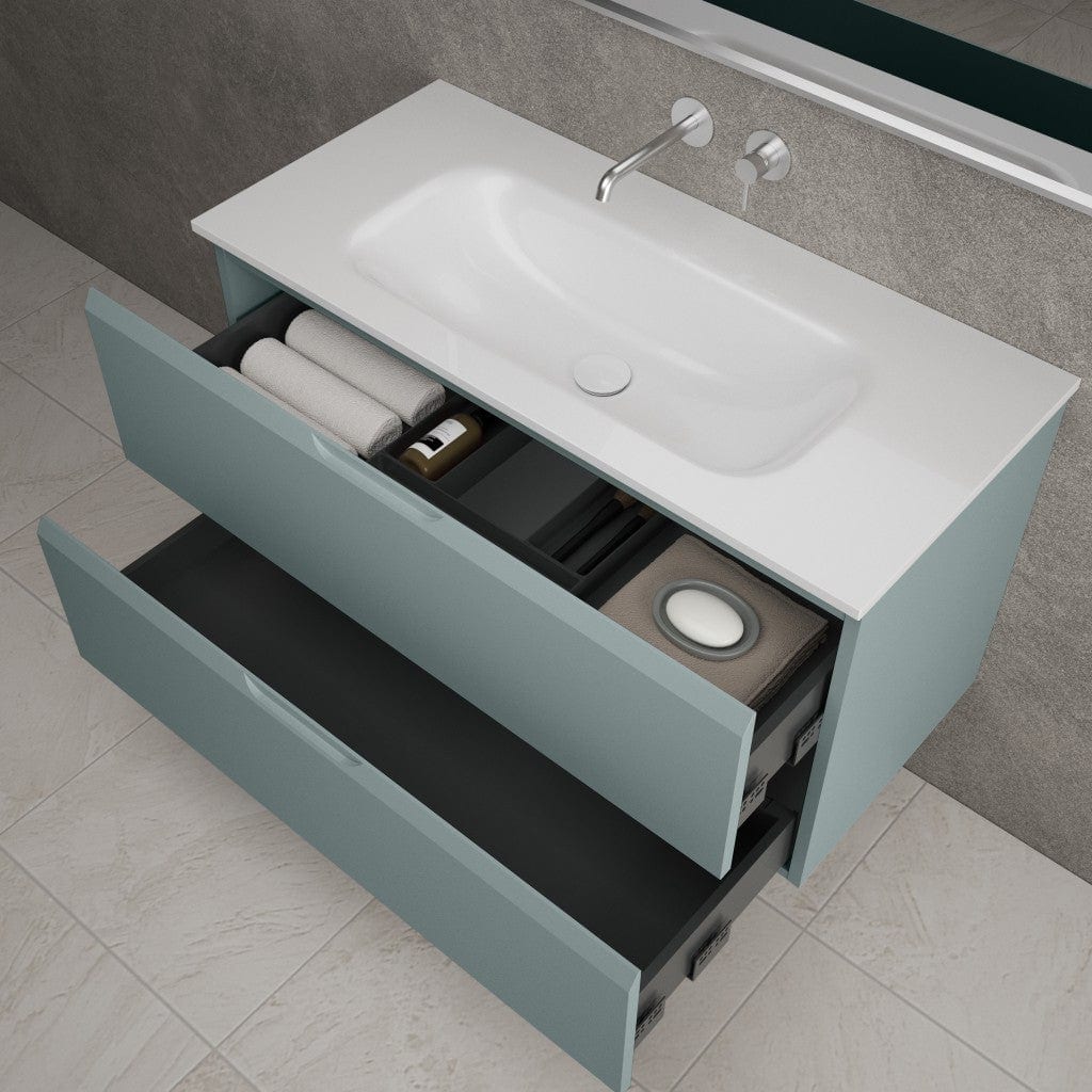 Tasca Two Drawer Vanity Unit Basin Matt Fjord 1000mm | 34 St John
