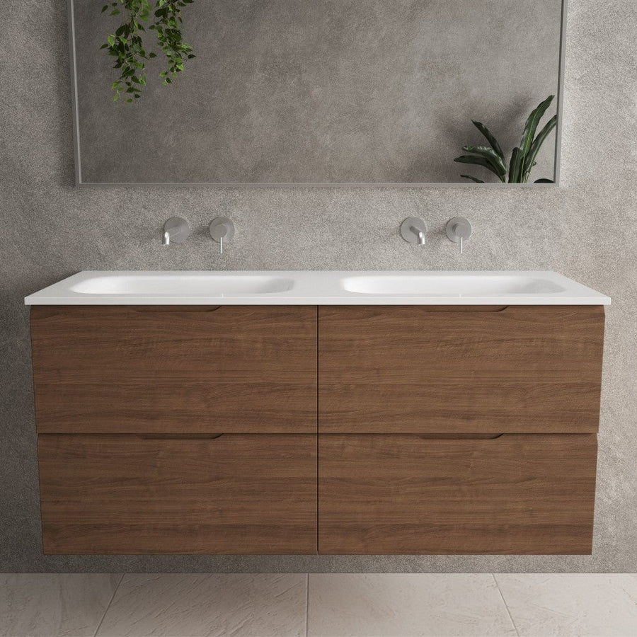 small double basin vanity unit
