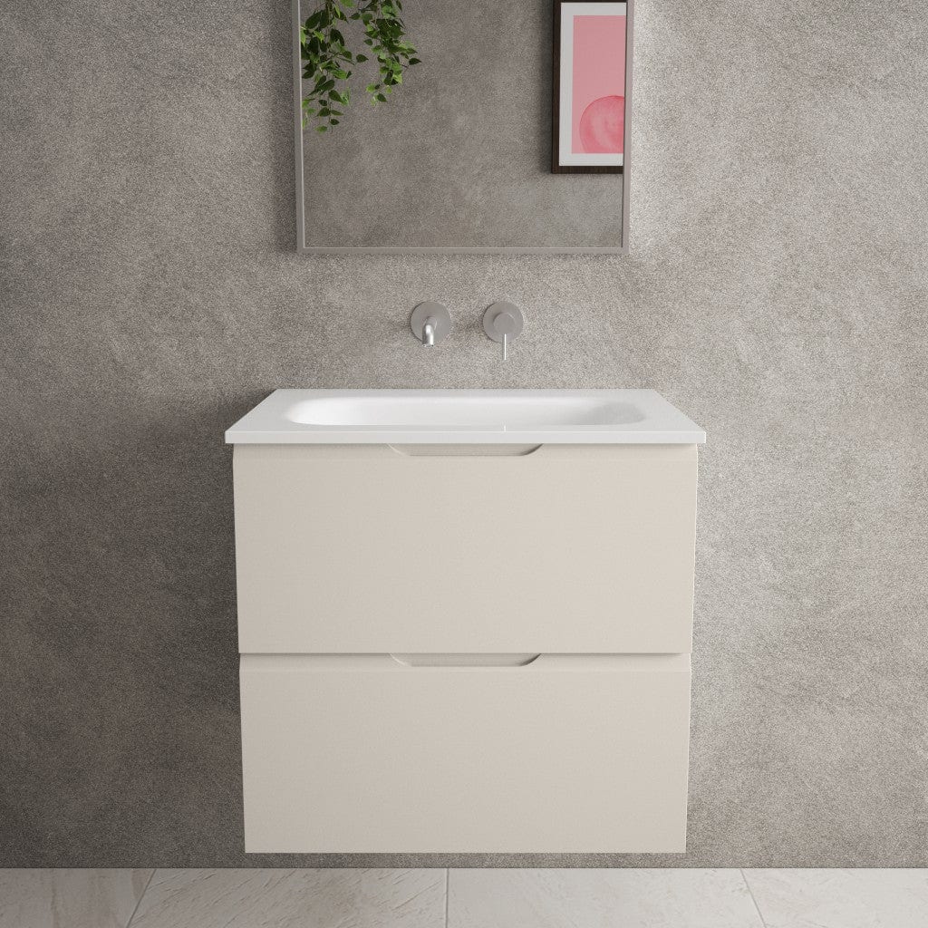 Cashmere Matt Finish Two Drawer Vanity Unit 600mm | 34 St John