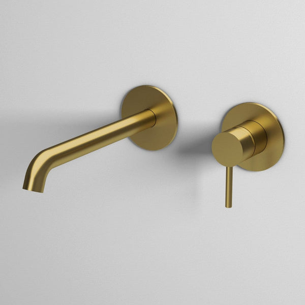 Brushed Brass Basin Wall Mounted Mixer Tap | 34 St John – 34 St John Ltd