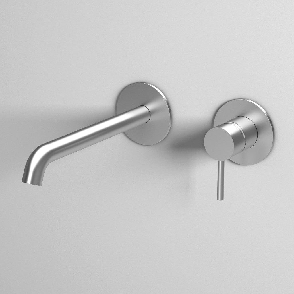 Brushed Steel Basin Wall Mounted Mixer Tap | 34 St John – 34 St John Ltd